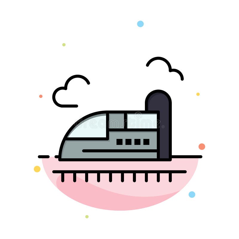 Bullet, Train, High, Speed Abstract Flat Color Icon Template Stock ...