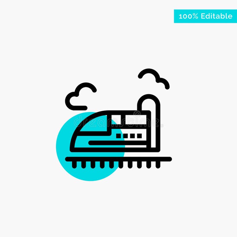 Bullet, Train, High, Speed Turquoise Highlight Circle Point Vector Icon ...