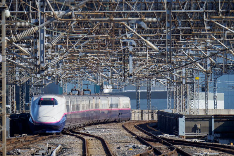 Bullet train in Japan editorial image. Image of landscape - 122870880