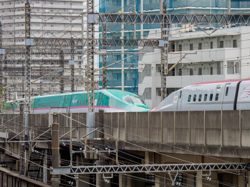 Bullet train in Japan editorial stock image. Image of landscape - 122870909
