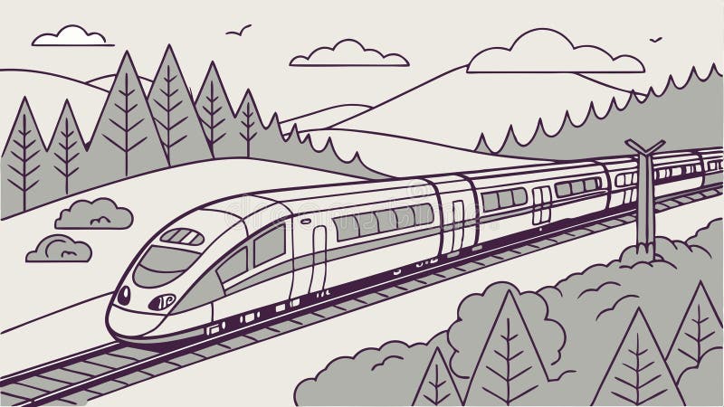 Bullet Train in Motion, Modern Transportation, Speed and Travel Vector ...