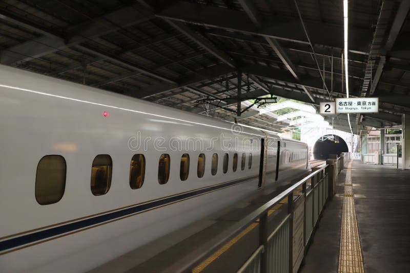 A Bullet Train Shinkansen at the Japan Editorial Image - Image of ...