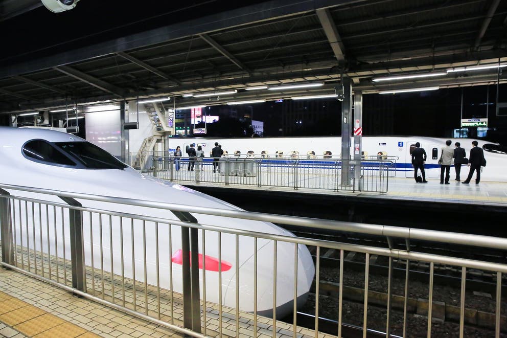 A Bullet Train at Station Platform, Japan 29 Oct 2013 Editorial Photography - Image of japanese ...