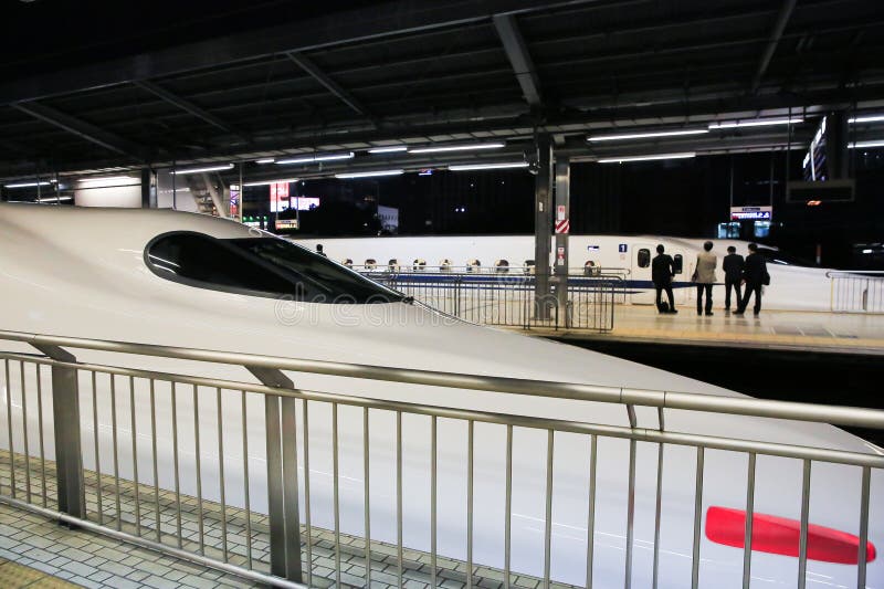 A Bullet Train at Station Platform, Japan 29 Oct 2013 Editorial Image ...