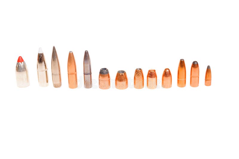 Bullet types stock photo. Image of pistol, load, brass - 38584872