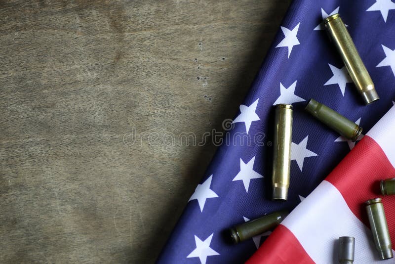 Bullet on the USA flag stock photo. Image of blue, national - 78803500