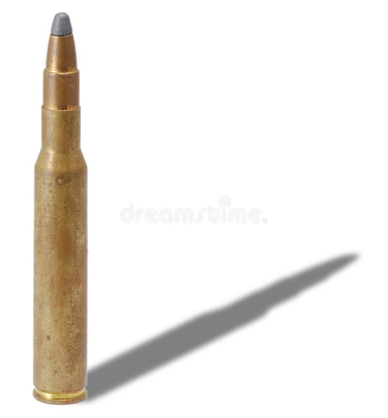 Bullet on white background stock photo. Image of ammo - 3933424