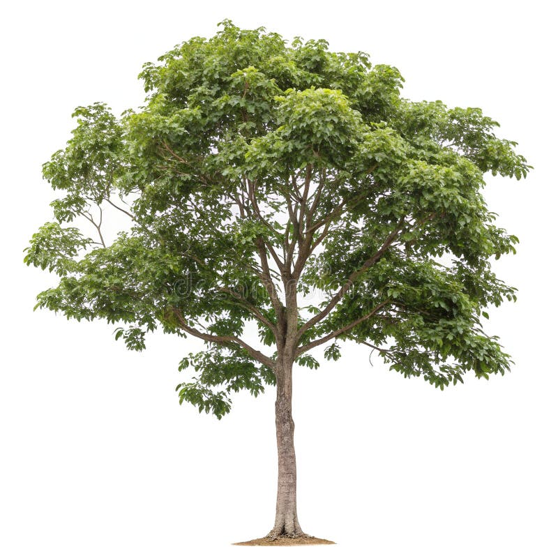 Bullet Wood Tree Isolated on White Background Stock Illustration ...
