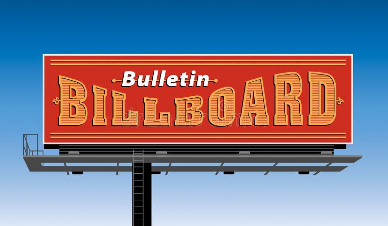 Bulletin Billboard stock vector. Illustration of blue - 31357839