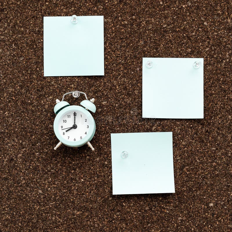 Bulletin-board with Empty Stickers for Plans and Clock for Time Control ...