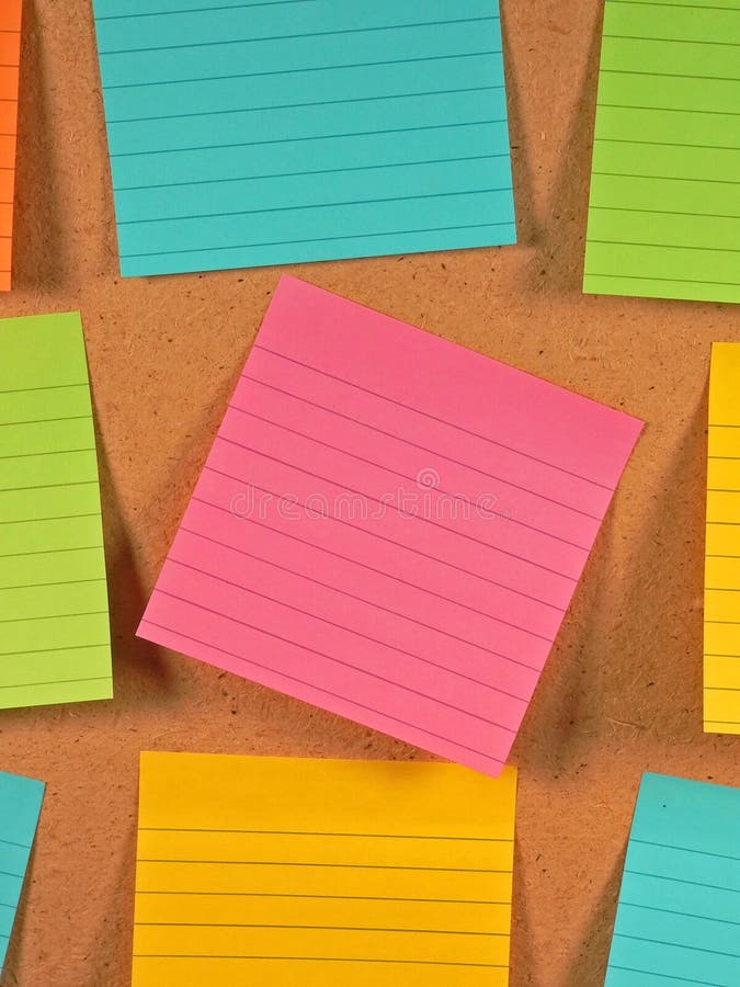 Bulletin Board Notes stock photo. Image of notice, green - 1631304