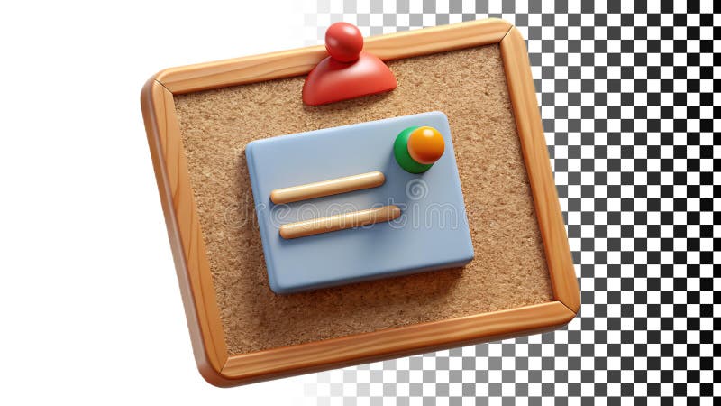 Bulletin Board with Notes Office Supply Memo Board Reminder Png ...