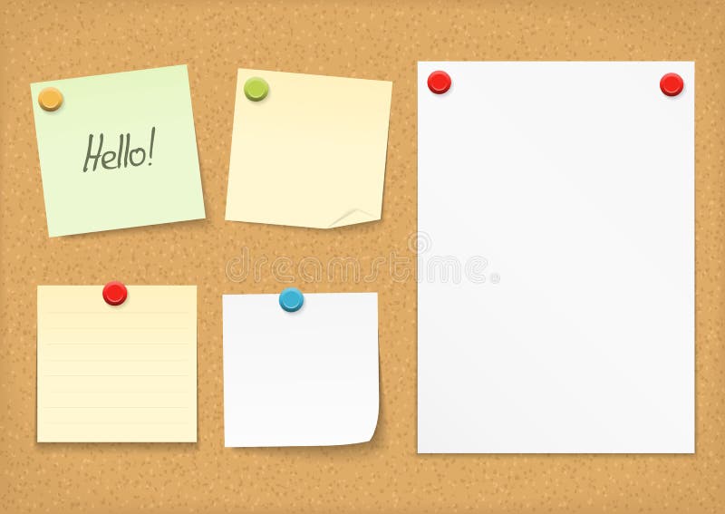 Bulletin Board stock vector. Illustration of tack, texture - 260558567