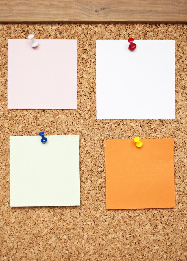 Bulletin Board with Reminder Notes Stock Photo - Image of notice, card ...