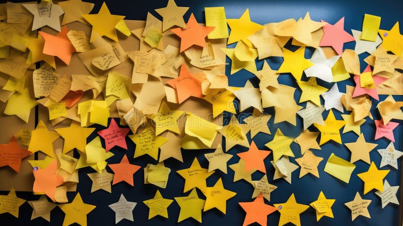 Bulletin gold star sticker stock illustration. Illustration of bulletin ...