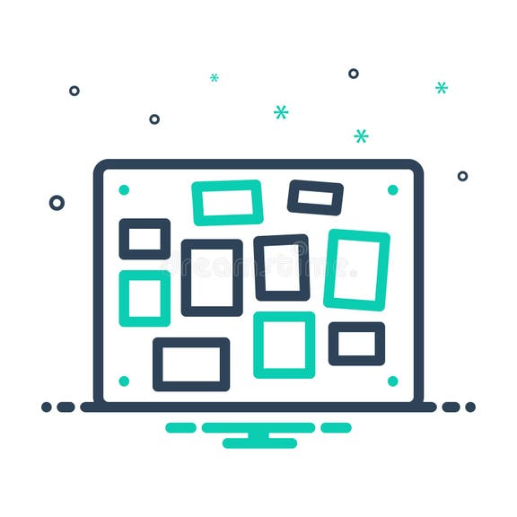 Mix Icon for Bulletin, Report and News Stock Vector - Illustration of ...