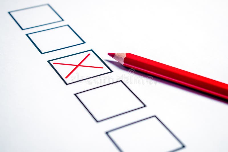 Bulletin and a Red Pencil for Voting Stock Photo - Image of list ...