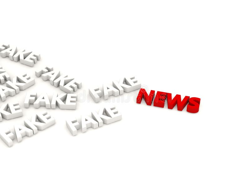 Bulletins D'information Rouges Avec De Faux Mots Illustration Stock ...
