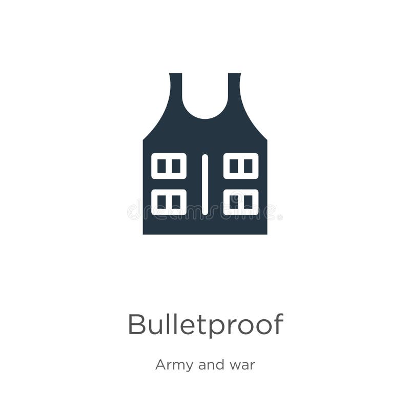 Bulletproof Icon Vector. Trendy Flat Bulletproof Icon from Army and War ...
