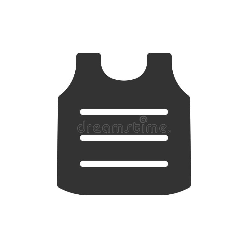 Bulletproof vest icon stock illustration. Illustration of security ...