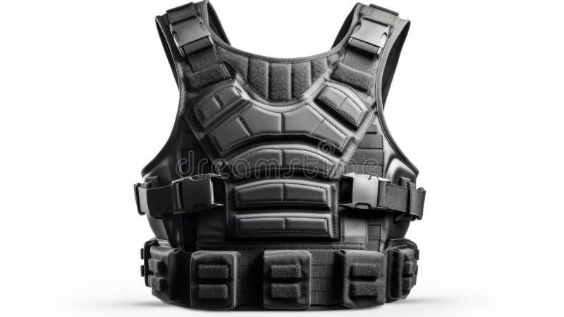A Bulletproof Vest Isolated On White Background Generative Ai Stock