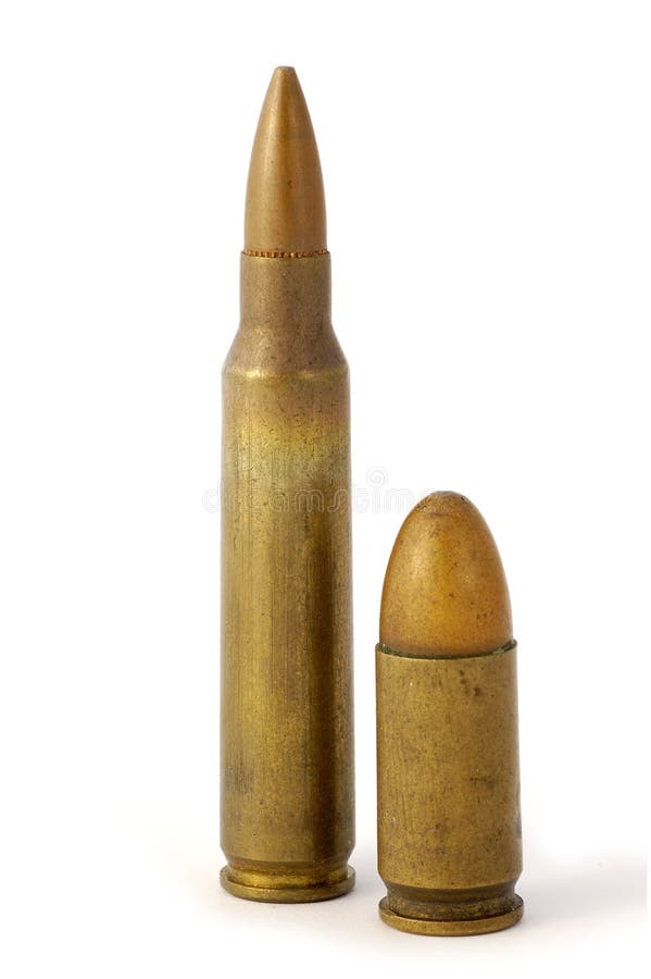 Three Assault Rifle Bullets Stock Photo - Image of corrosive, hunted ...
