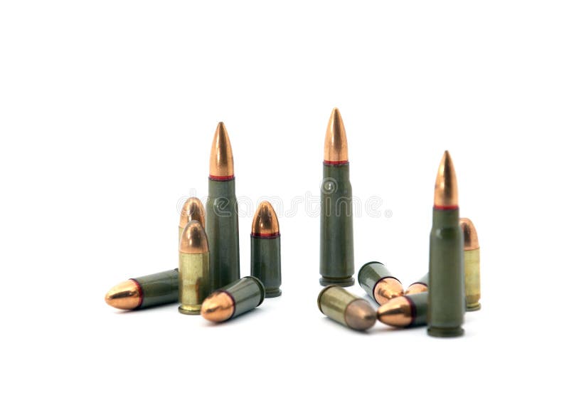 Bullets with gun stock image. Image of rounds, copyspace - 3259687