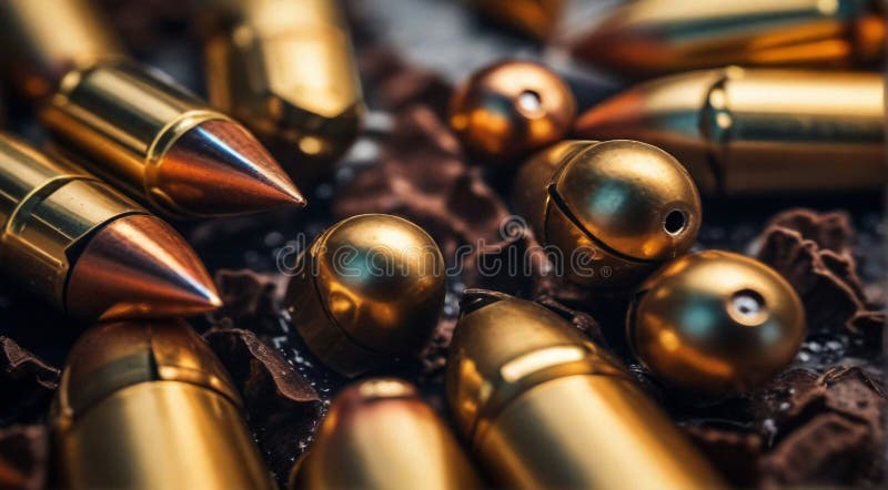 Bullets on Abstract Background, Army Bullets on Abstract Background ...