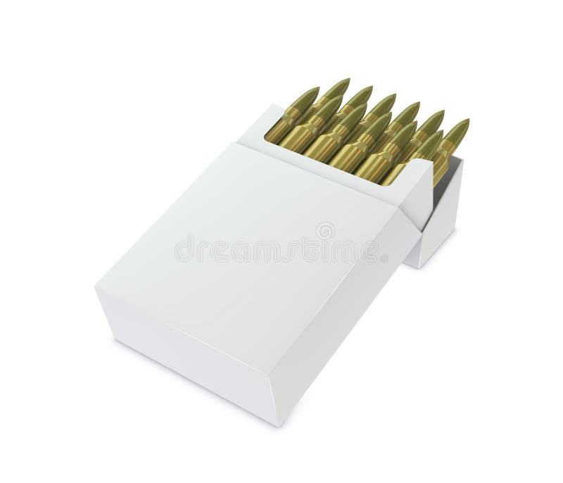 Bullets box stock illustration. Illustration of full - 19487639