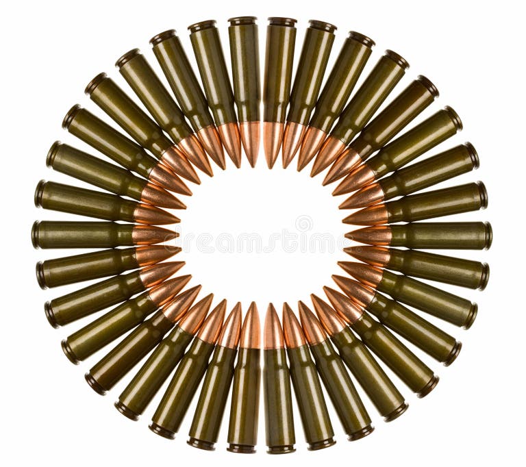 Bullets circle stock photo. Image of danger, kalashnikov - 13112608