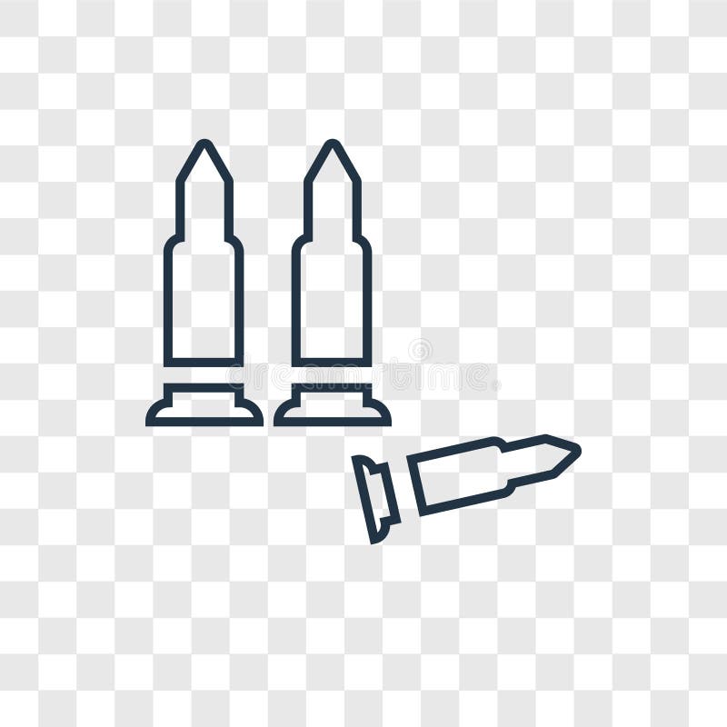 Bullets Concept Vector Linear Icon Isolated on Transparent Background ...
