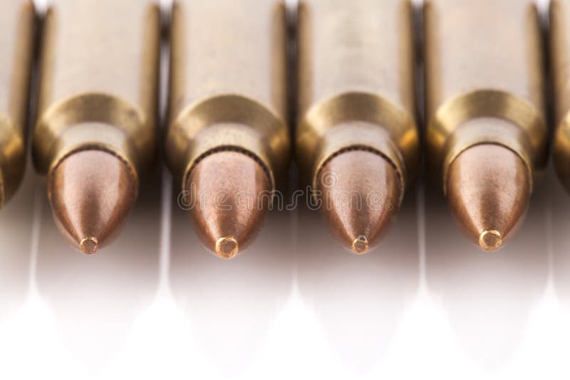 Two Bullets in Front of a Loaded Revolver Stock Image - Image of power ...