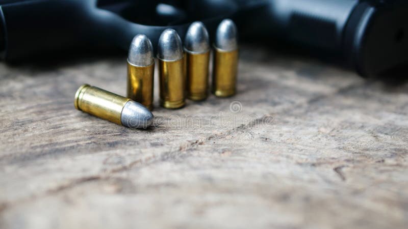 Bullets and gun stock photo. Image of case, barrel, firearm - 88208092