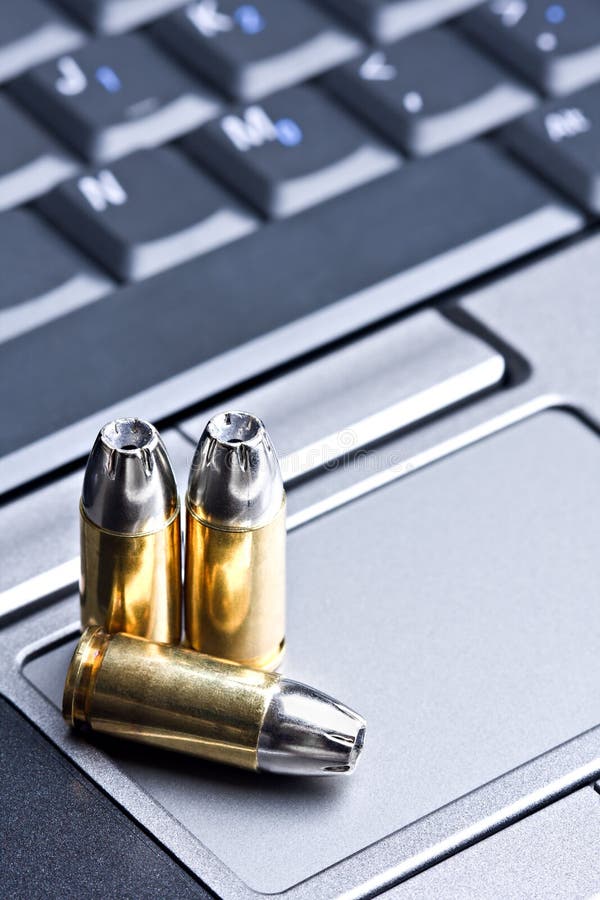 Bullets with gun stock image. Image of rounds, copyspace - 3259687