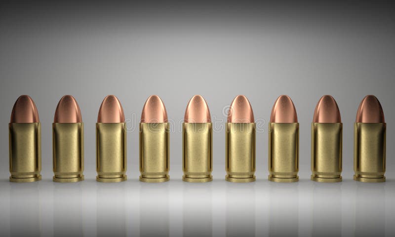 Bullets Line Up stock photo. Image of metal, copper, police - 28755746