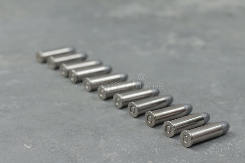 Bullets Line Up stock photo. Image of metal, copper, police - 28755746