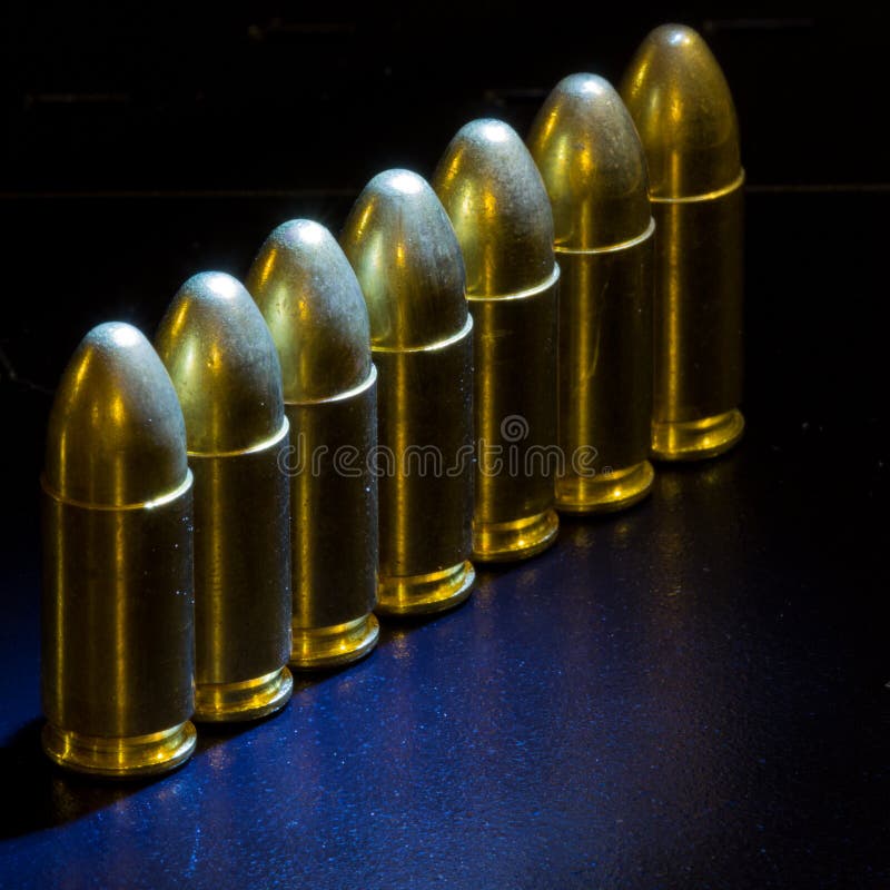 Bullets lined up stock image. Image of ammunition, metal - 85966483