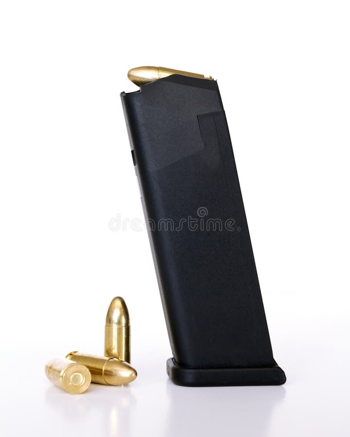 Bullets and magazine stock photo. Image of glock, dangerous - 17750468