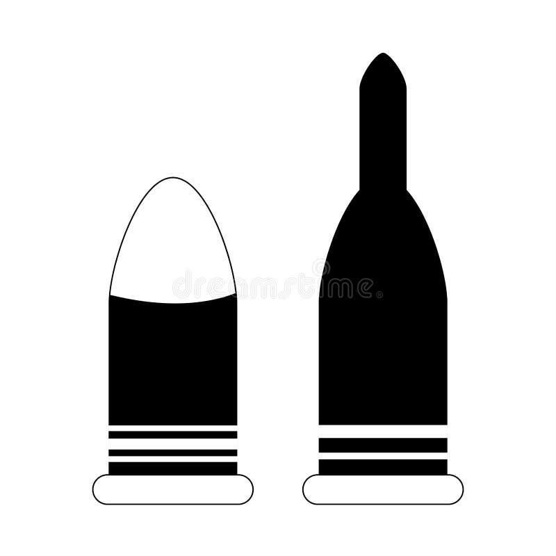 Bullets for Military Weapons Icon Image Stock Illustration ...