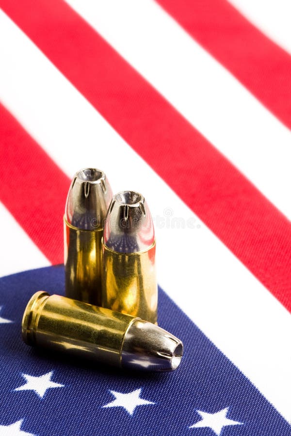 Bullets over US flag stock image. Image of patriotic, danger - 4992263