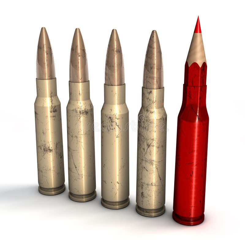 Bullets and red pen stock illustration. Illustration of education ...