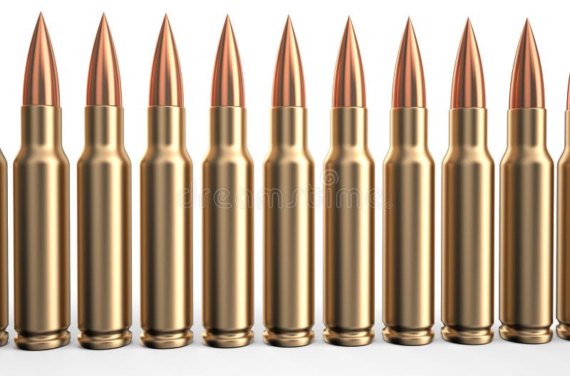 Bullets in a row stock image. Image of arms, criminal - 52045359