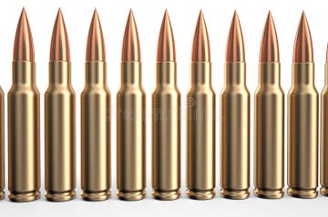 Bullets in a row stock image. Image of arms, criminal - 52045359