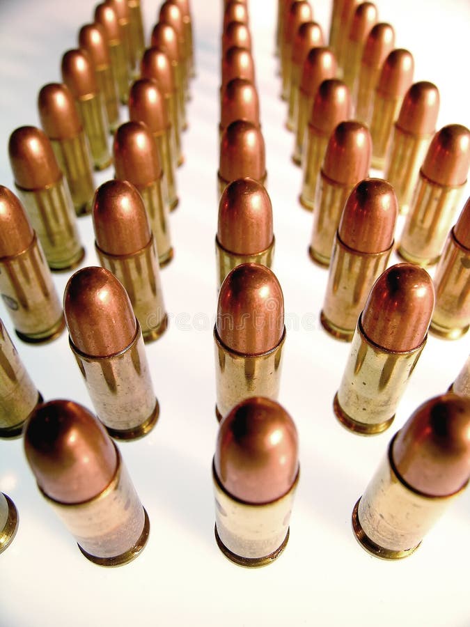 Bullets in a Row stock photo. Image of ammo, ammuntion - 47427512