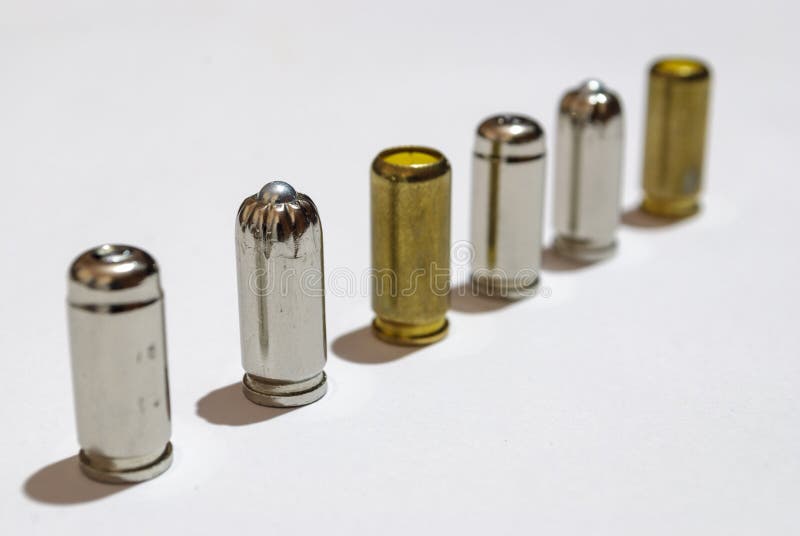 Revolver Bullets 9mm White Background Stock Images - Download 174 ...