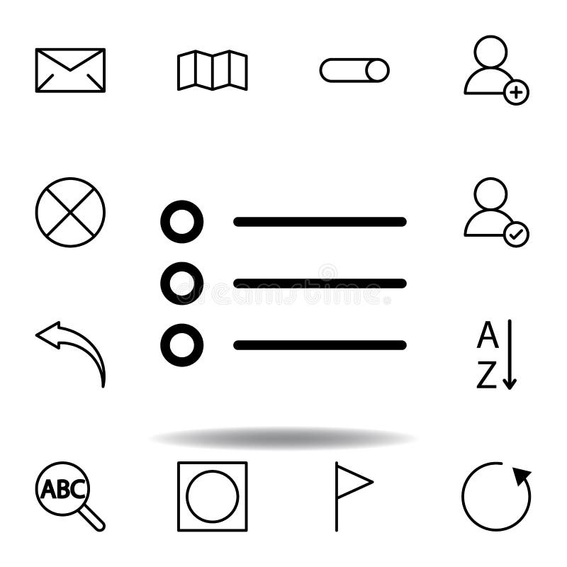 Bullets Text Icon. Can Be Used for Web, Logo, Mobile App, UI, UX Stock ...