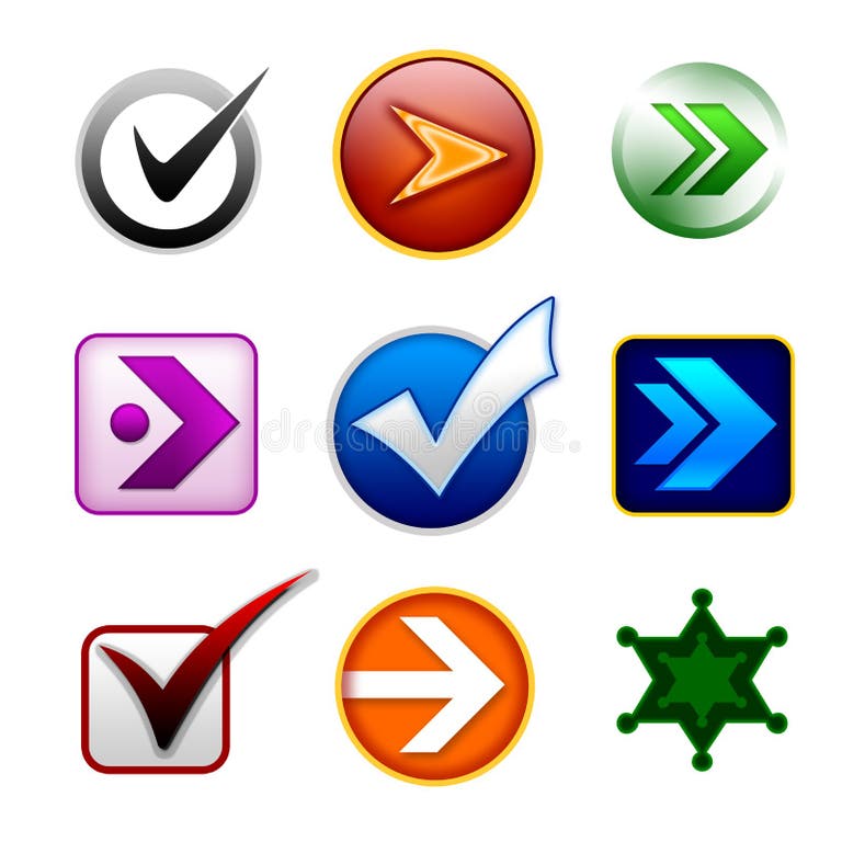 Bullets and tick marks stock illustration. Illustration of tick - 6635713