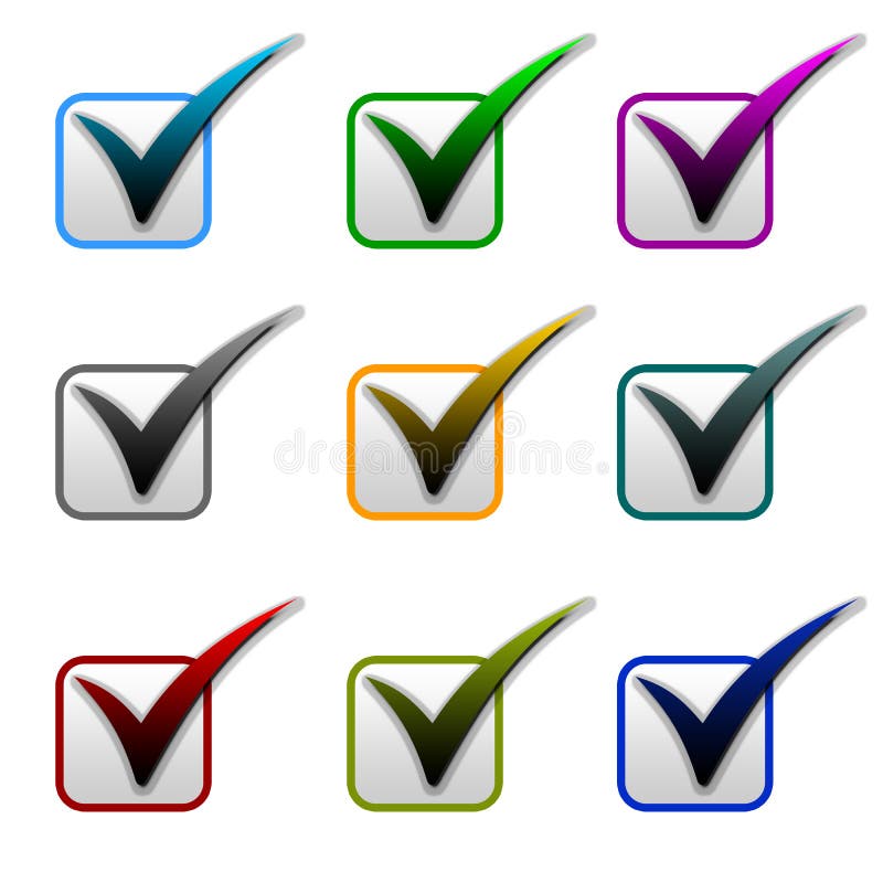 Bullets and tick marks stock illustration. Illustration of check - 7912999