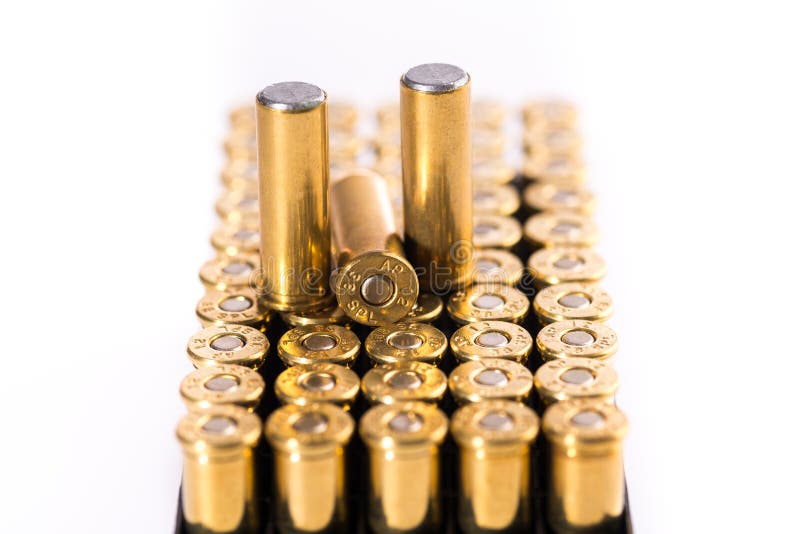 Bullets on White Background Stock Photo - Image of crime, metal: 56087690