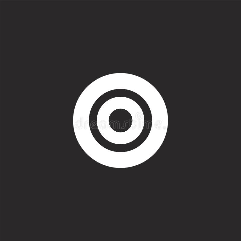 Bulleye Icon. Filled Bulleye Icon for Website Design and Mobile, App Development Stock Vector ...